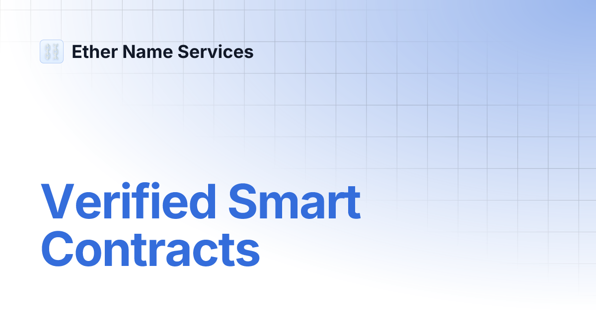 Verified Smart Contracts | Ether Name Services