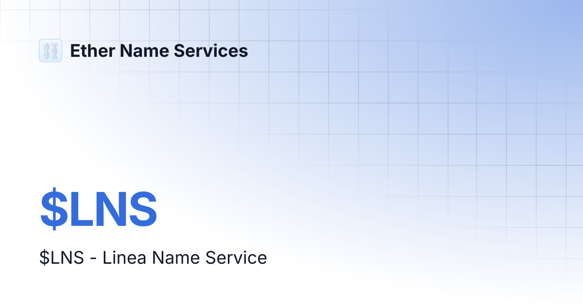 $LNS | Ether Name Services